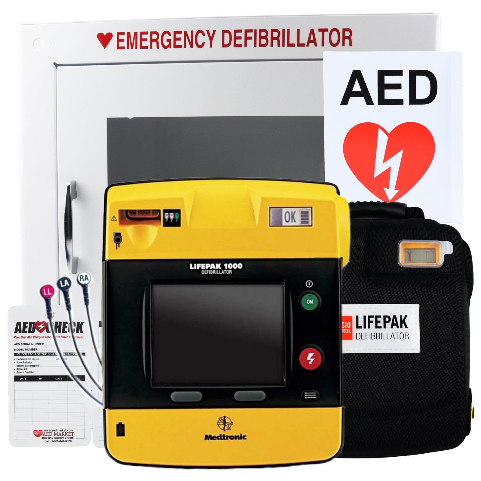 Physio Control Lifepak 1000 AED ECG Display - New AED Value Package ...